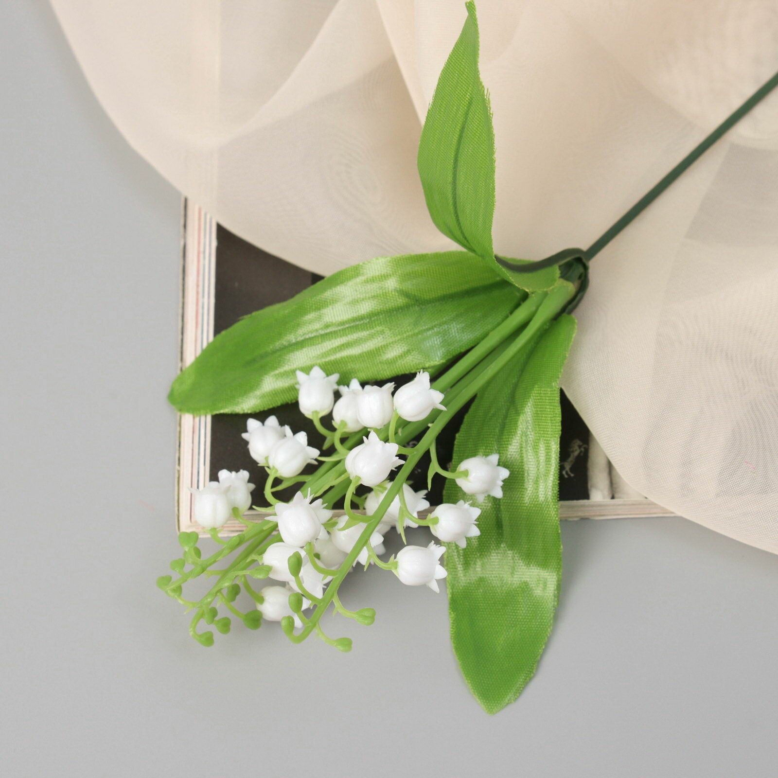 Букет искусственный "Ландыш майский", h=20 см, белый, цвет: белый, 10 шт.