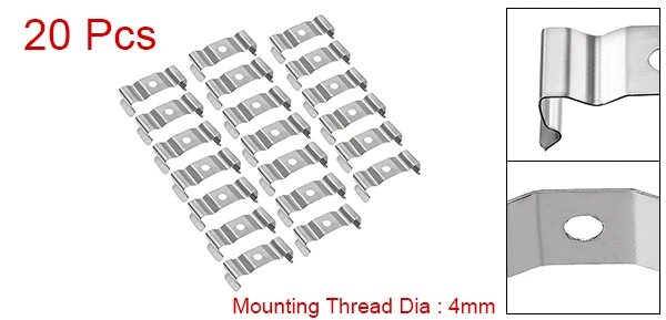 15/20/30/35 шт. кронштейн для патрона T8 зажимы Кронштейн вешалка для интегрированного светильника трубки, никелированная марганцевая сталь 20pcs Fixed T8
