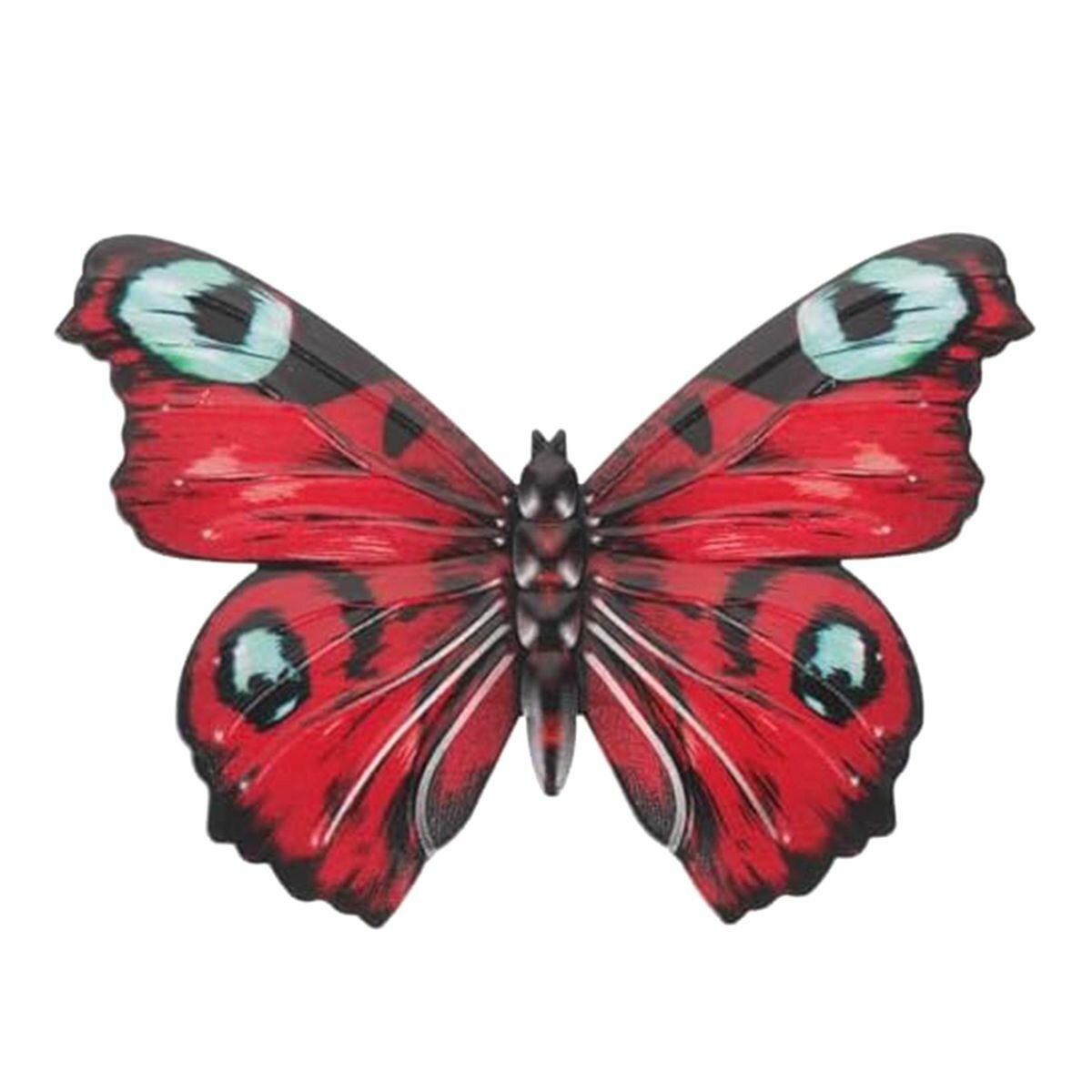 Уличное настенное украшение "Бабочка" из металла, красная бабочка