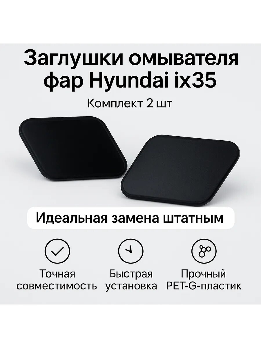 Заглушки омывателя фар Hyundai IX 35, для повышения функциональности и эстетики