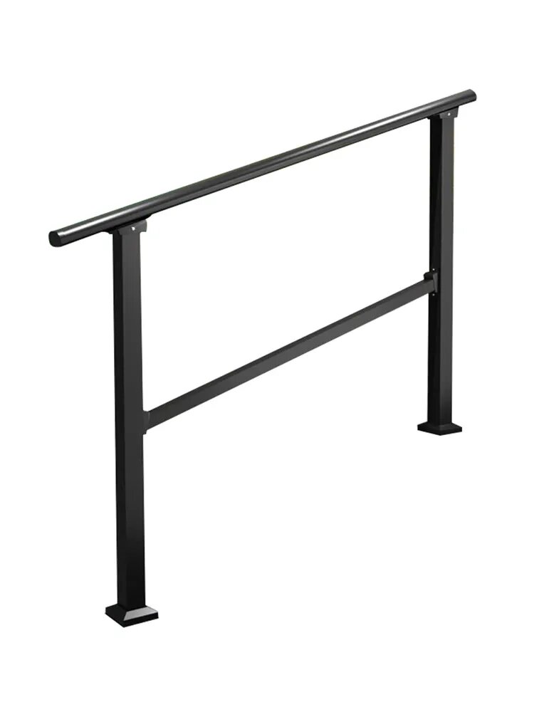 Металлическое ограждение для лестниц, безопасные перила для дома из оцинкованной трубы, поручни черного цвета для крыльца, мансарды, балкона