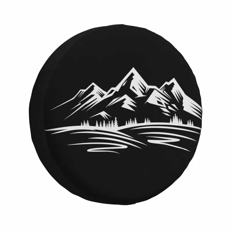 Чехол для автомобильного колеса с компасом и креплением на заказ, Защитная крышка для колес прицепа, 14 "15" 16 "17", для Jeep Mitsubishi Mountain 4WD 4x4 5, 17 inch