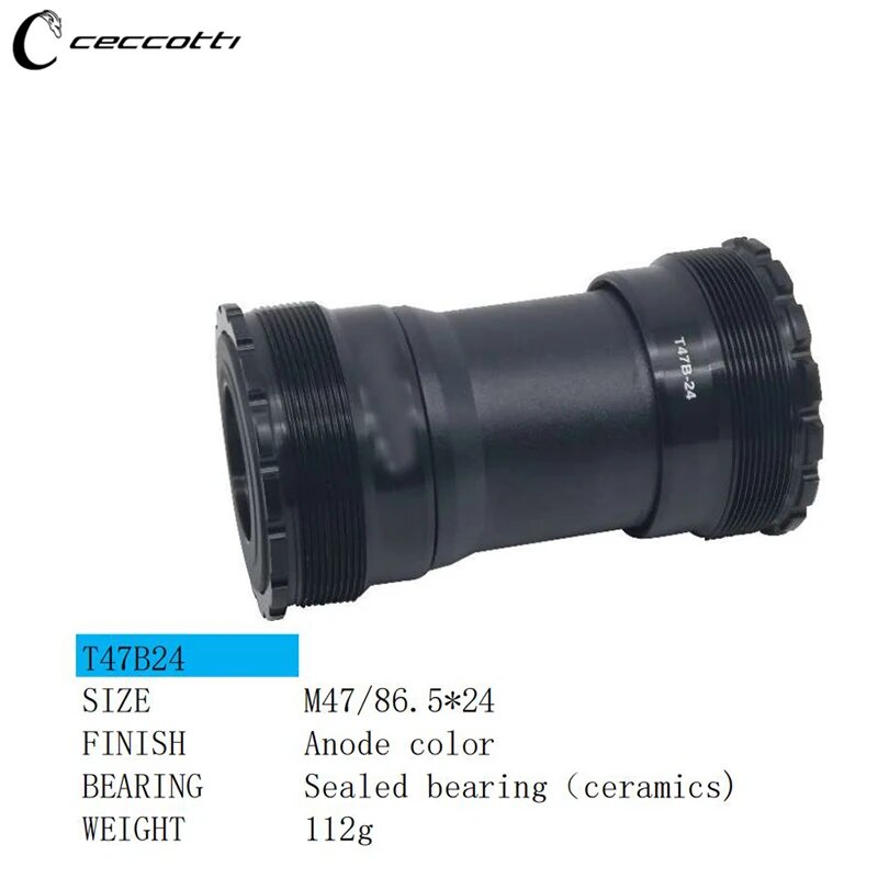 Ceccotti переходник каретка T47 86.5 мм PF30 68 мм T47B24