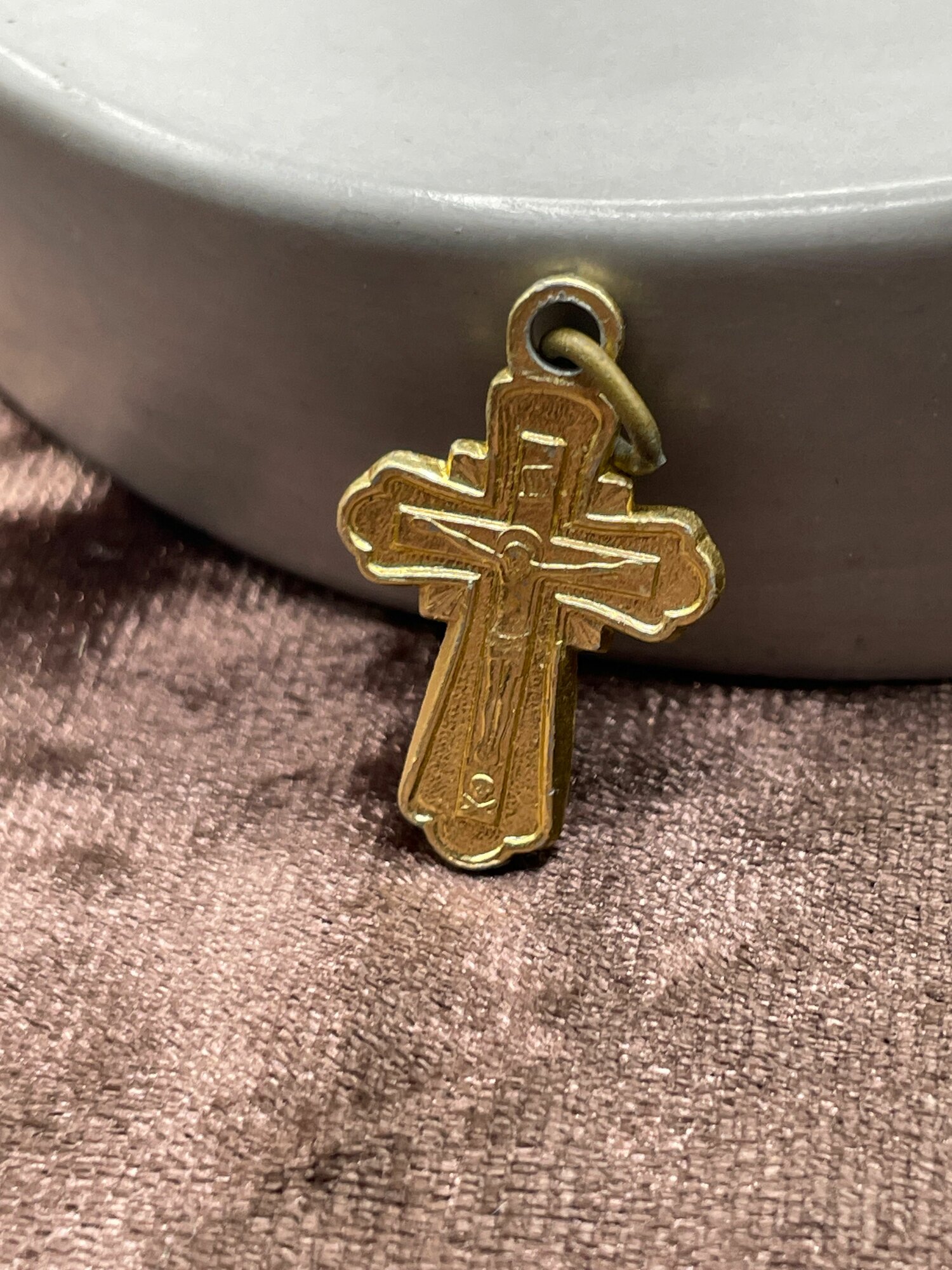 Винтажный нательный крест крестик, кулон