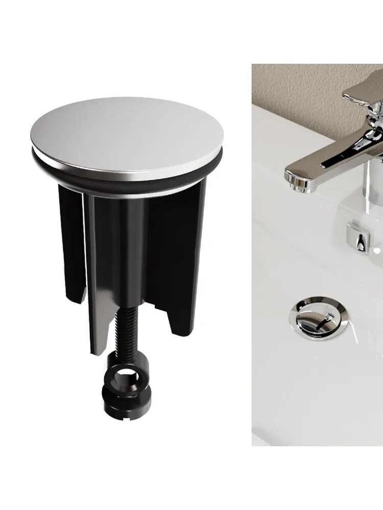 Пробка клик клак для слива в ванной и раковине