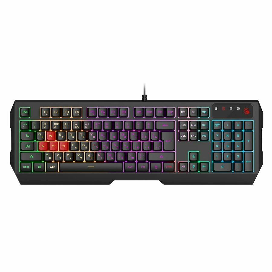 A4Tech Клавиатура Bloody B140N черный USB Multimedia for gamer LED B140N