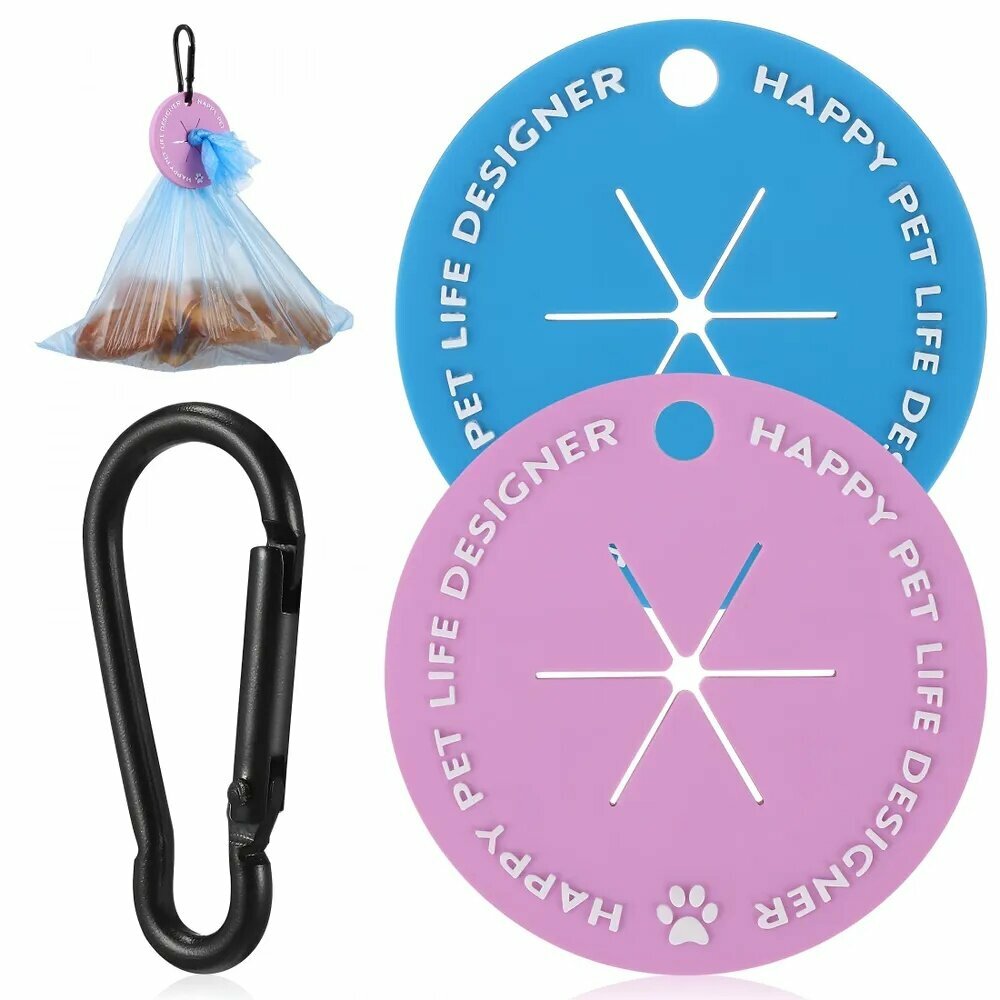 ACDANC Держатель для мешков с отходами для собак, универсальный дизайн, 2 шт, 6х6 см