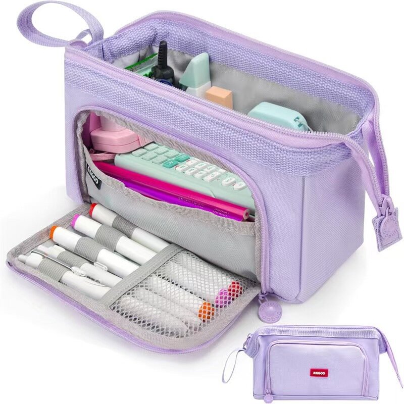 Японский стиль, простой пенал в форме лодки с большой вместимостью для учащихся средних и старших классов, высококачественная нишевая канцелярская коробка, популярный товар