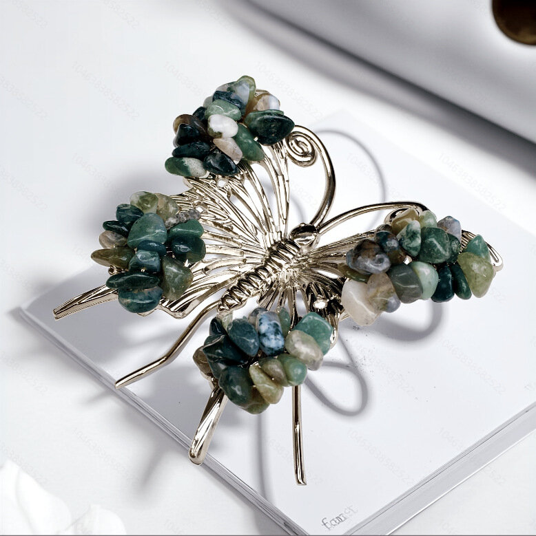 Натуральный кристаллический гравий, бабочка, ручная работа, плетение, DIY декор, орнамент, производитель, оптовая продажа, праздничный подарок