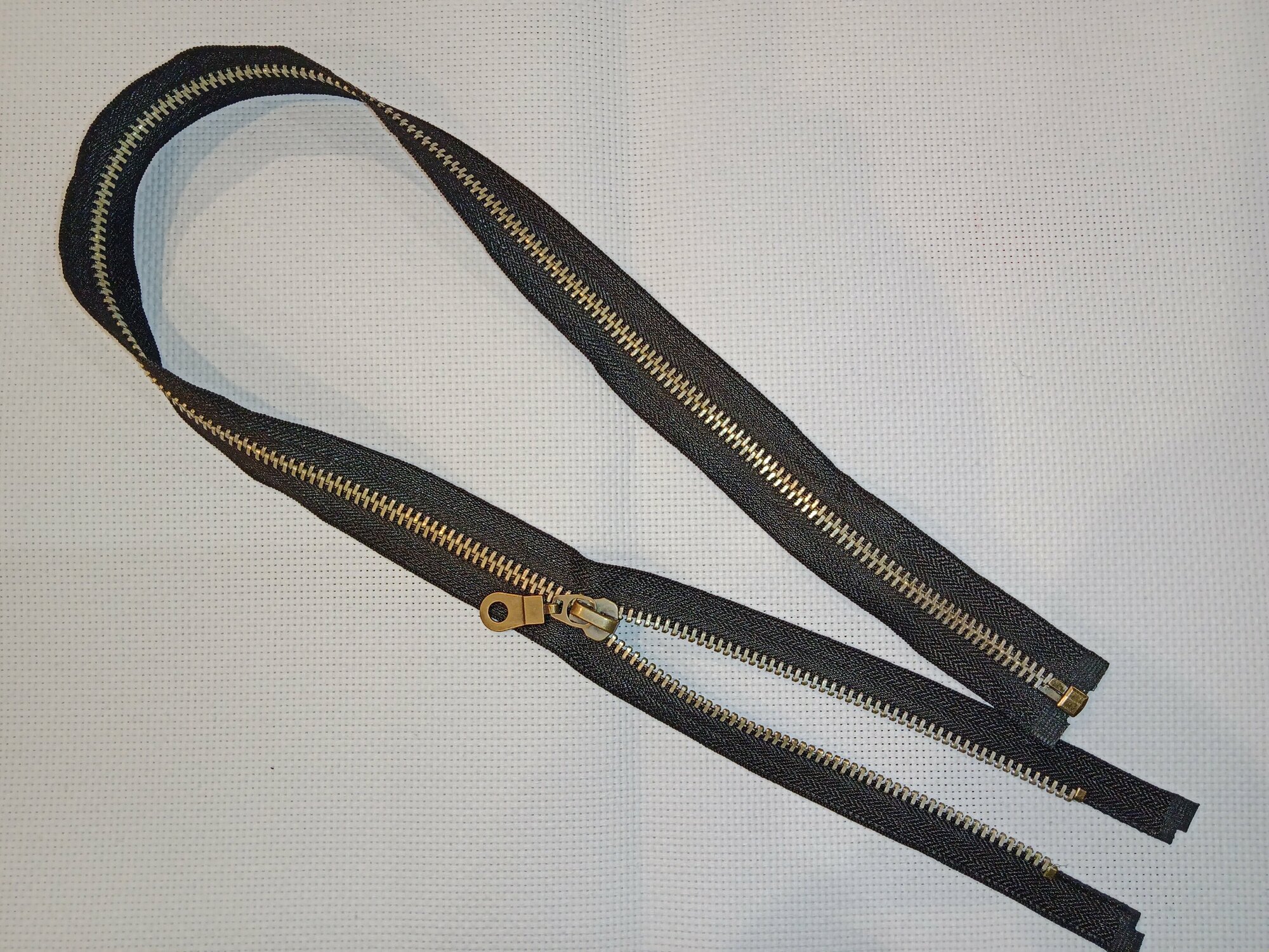 Застежка-молния усиленная черная, длина 85 см, ширина 3.4 см