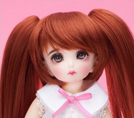 Fairyland LFW-26 Wig Carrot for LittleFee (Морковный парик с хвостами размер 15-17,5 см для кукол ЛитлФи Фейриленд)