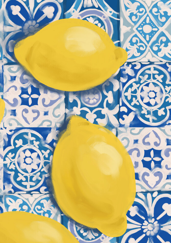 Тетрадь DARI DARI «Лимоны на Азулежу», А5, 40 листов, жёлтый