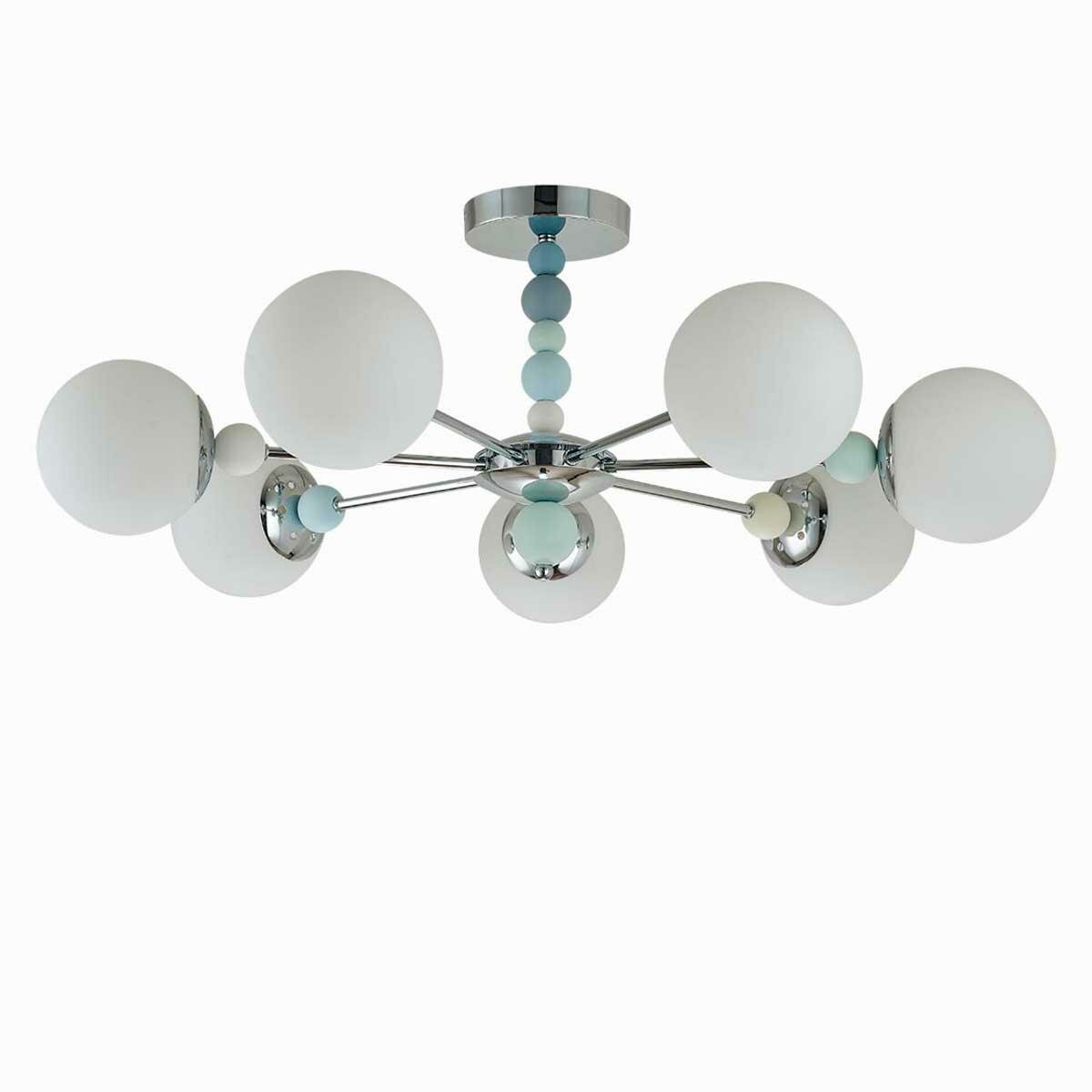 Потолочная люстра Lumion SUNDAY 6525/7C, в стиле модерн, плафон белый, хромированная арматура
