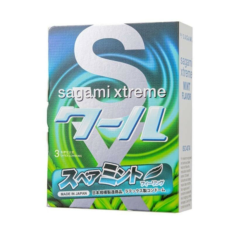 Презервативы "Sagami Xtreme Mint", с ароматом мяты, ультратонкие