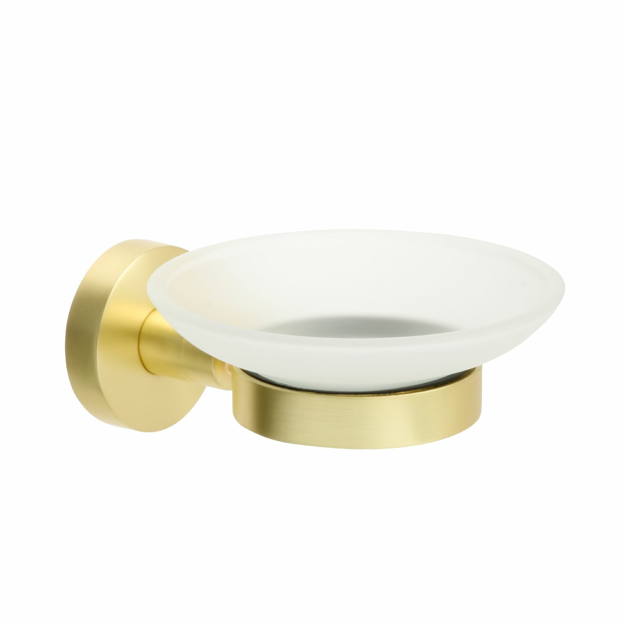 Мыльница для ванной Fixsen Comfort Gold FX-87008 настенная, стеклянная, золото-сатин