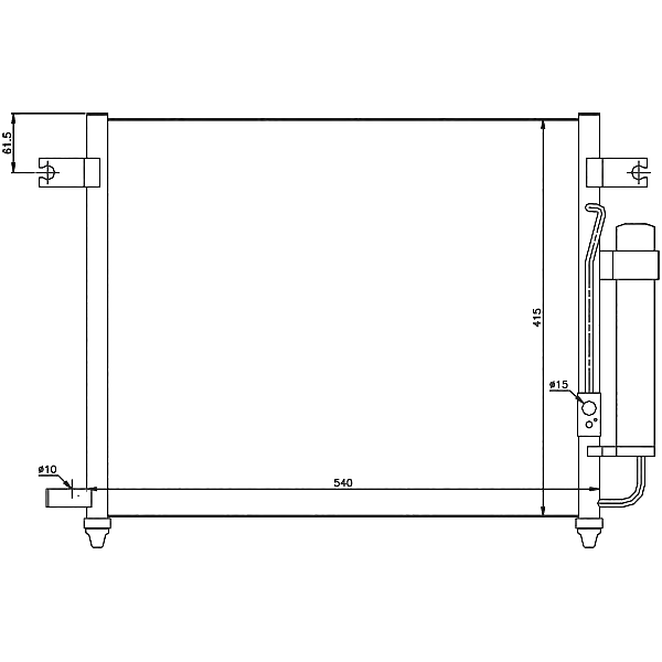 STELLOX 10-40173-SX (1040173_SX / 96469288 / 96469289) радиатор кондиционера\ Chevrolet (Шевроле) aveo t200 1.2 03-08