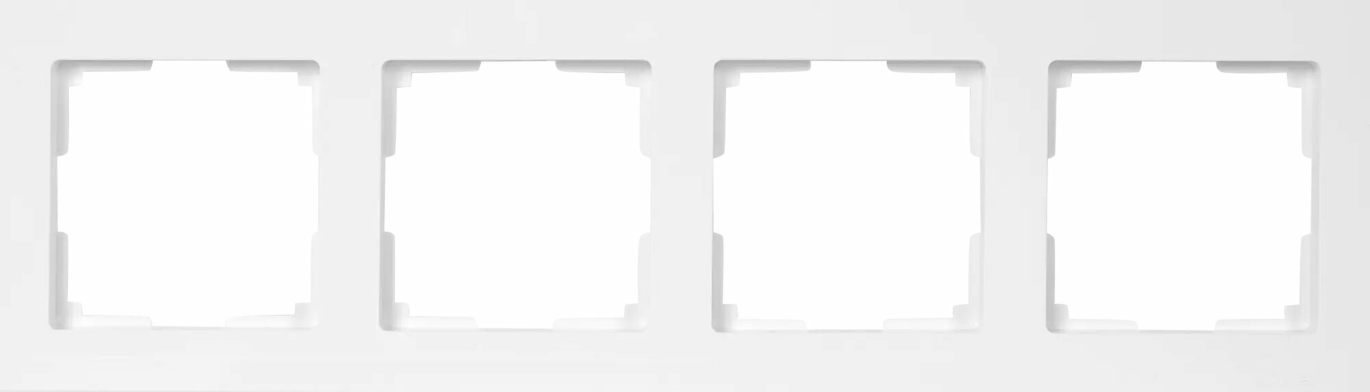 Рамка для розеток и выключателей Werkel Stark 4 поста, цвет белый