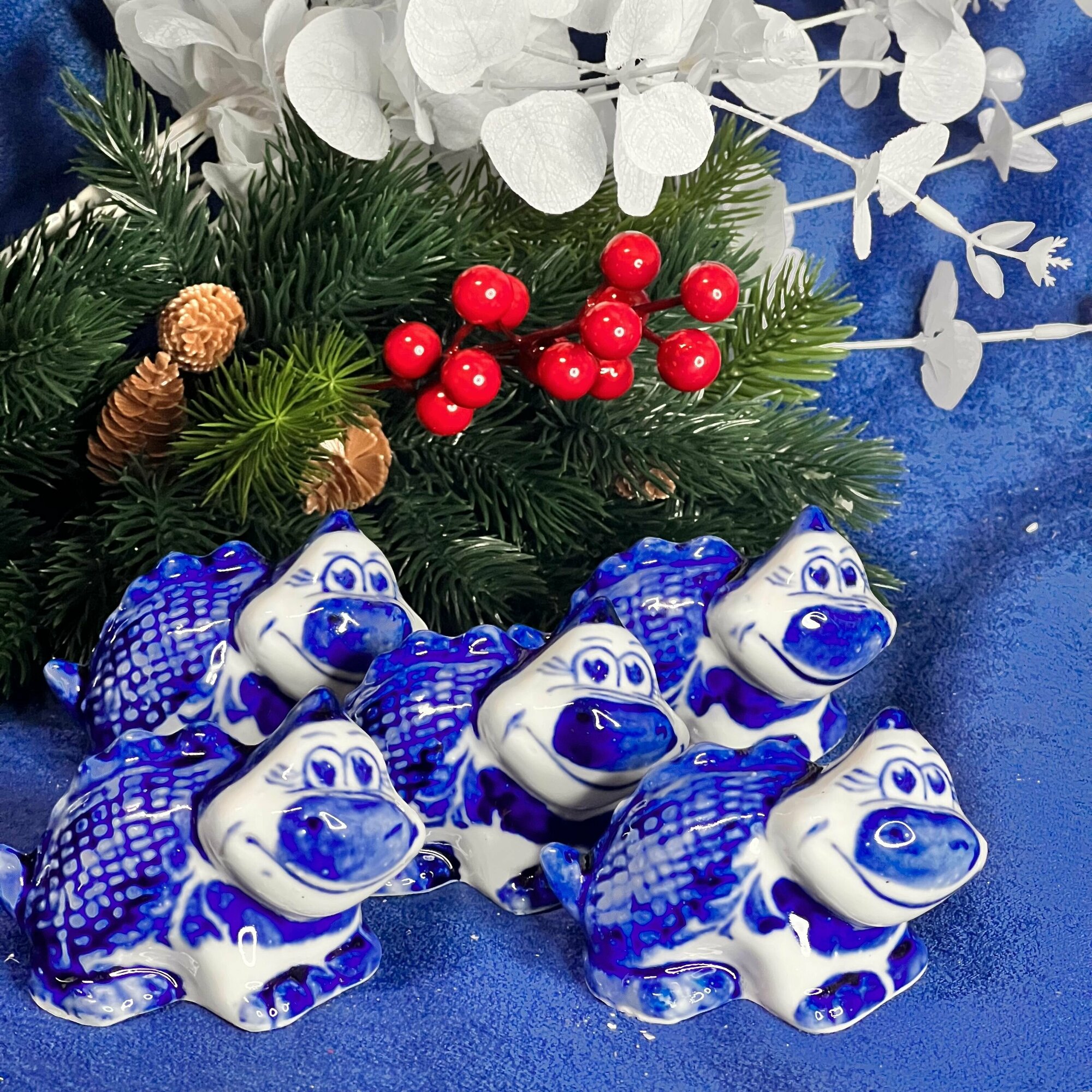 Набор Драконов Гжель Торти 5 шт.