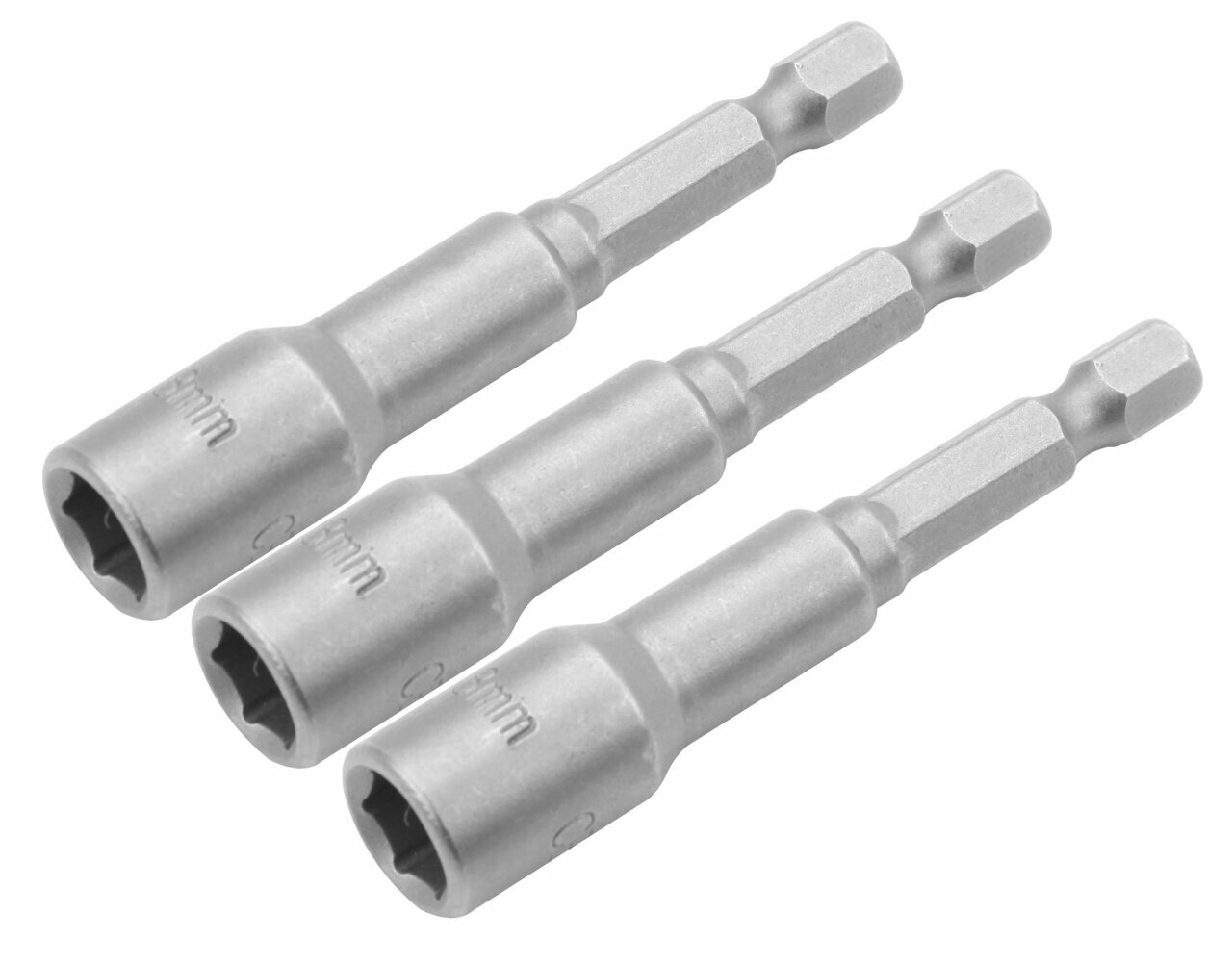 Набор головок для шуруповерта шестигранных 1/4", 12 мм, 65 мм, магнитных, 3 предмета TOLSEN TT77847