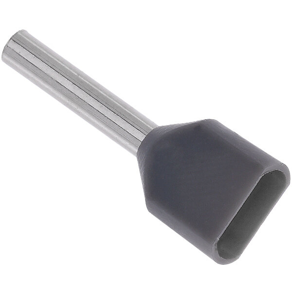 Наконечник НШВИ(2) TE7510 0,75-10 медный 0,75мм2 втулочный изолированный на 2 провода, ПВХ (600 шт. в наборе)