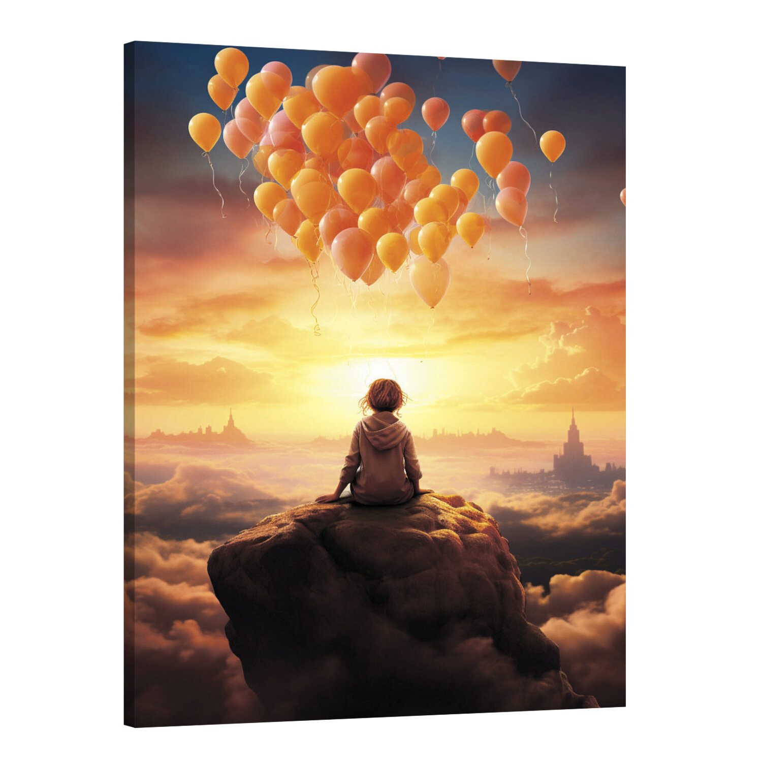 Интерьерная картина 50х70 "Маленькая девочка и ее сны"