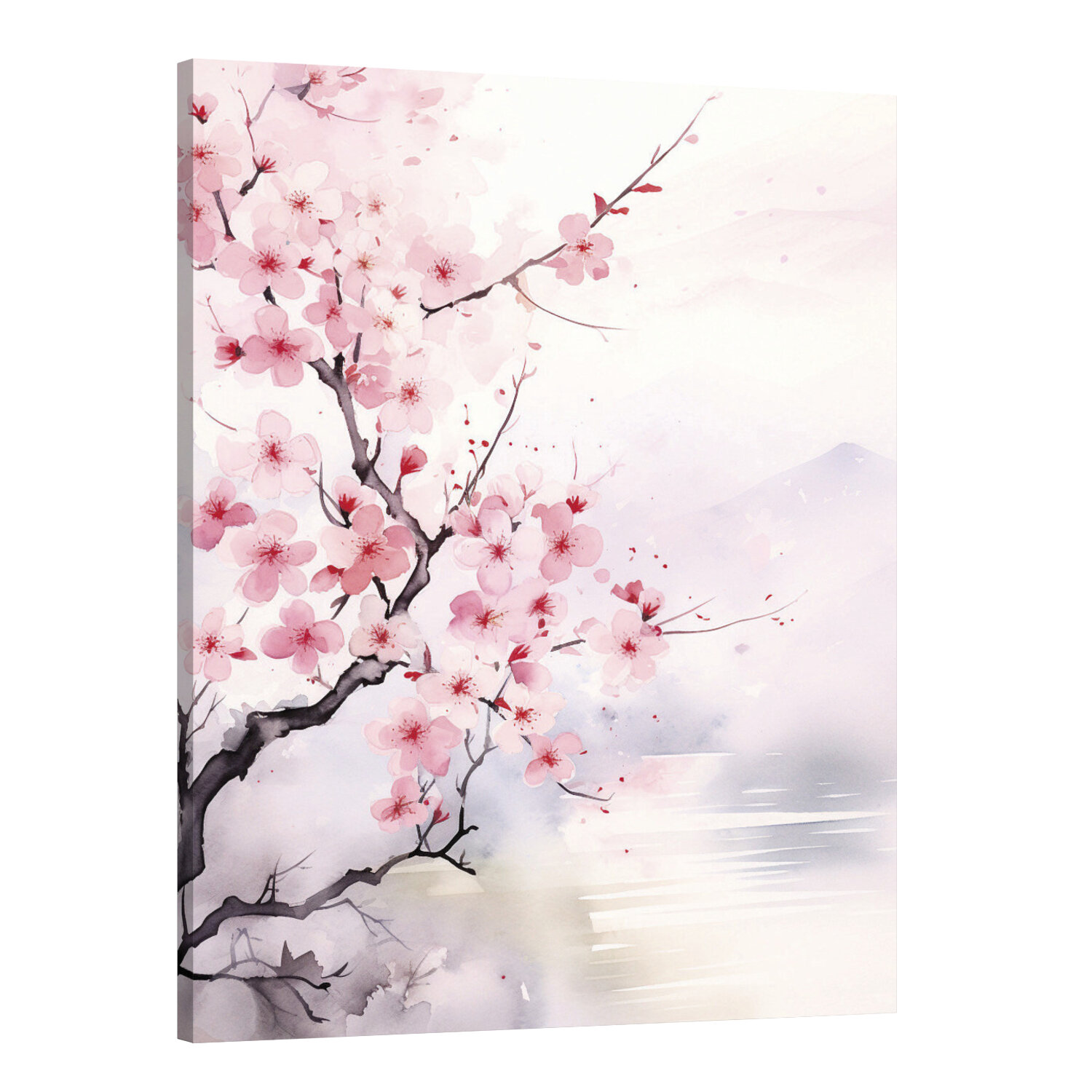 Интерьерная картина 50х70 "Сакура и бамбук"