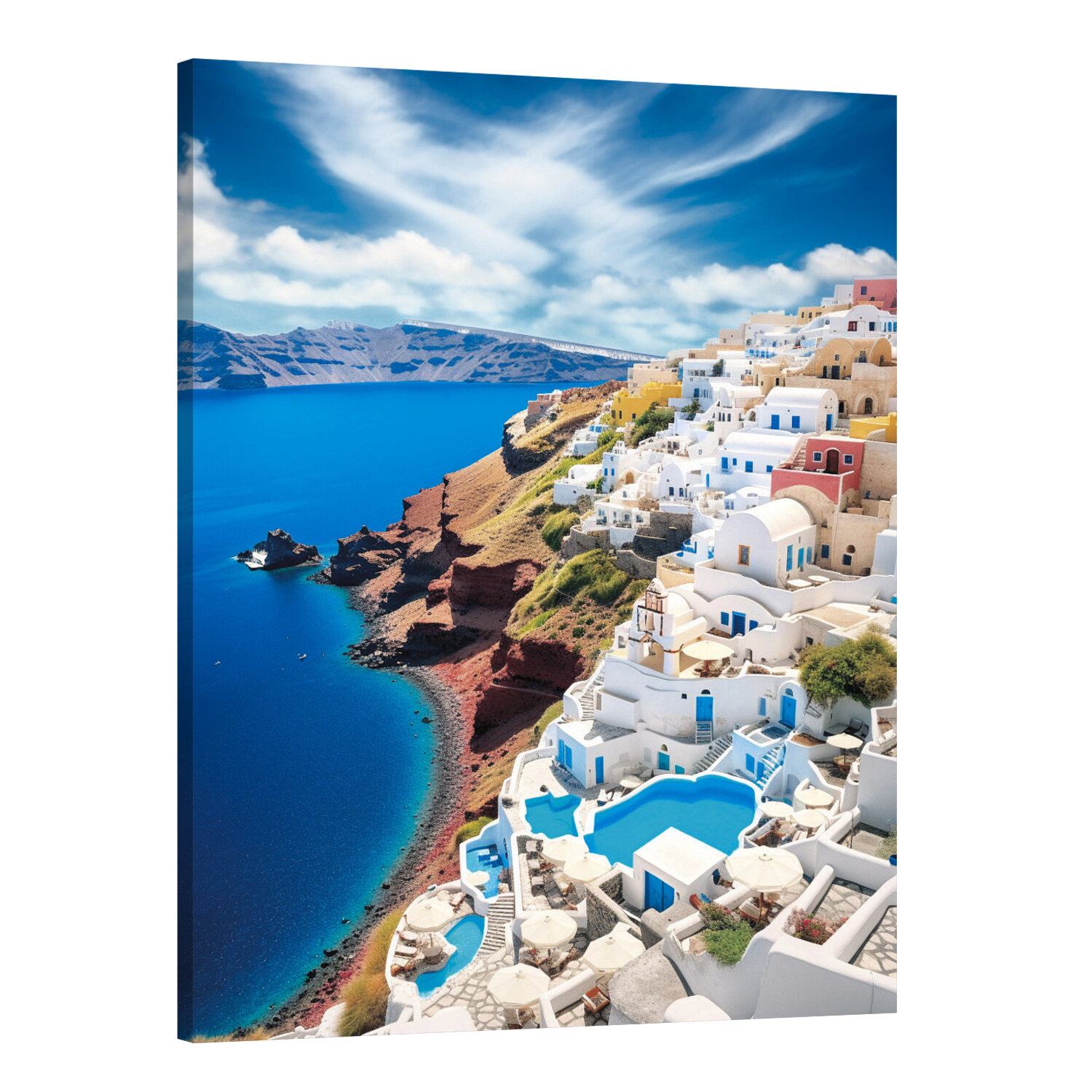 Интерьерная картина 50х70 "Греция: живописные перспективы"