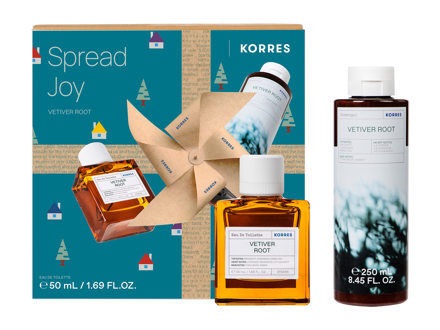 KORRES Vetiver Набор (Туалетная вода 50 мл + Гель для душа 250 мл)