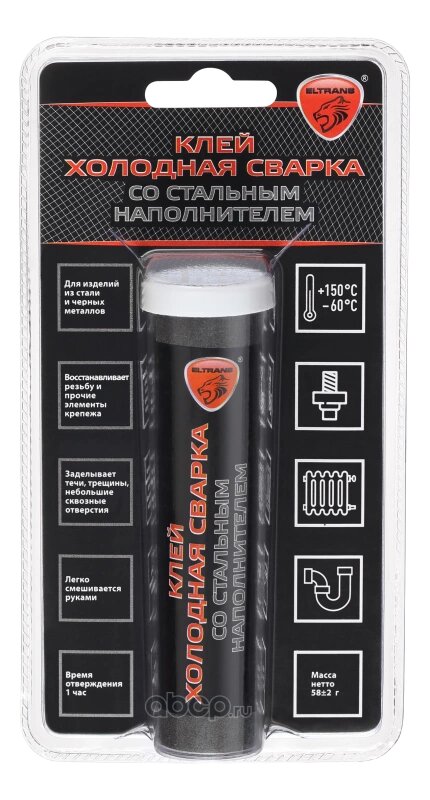 Холодная Сварка Со Стальным Наполнителем, Туба Eltrans El-1202.01 ELTRANS арт. EL-1202.01