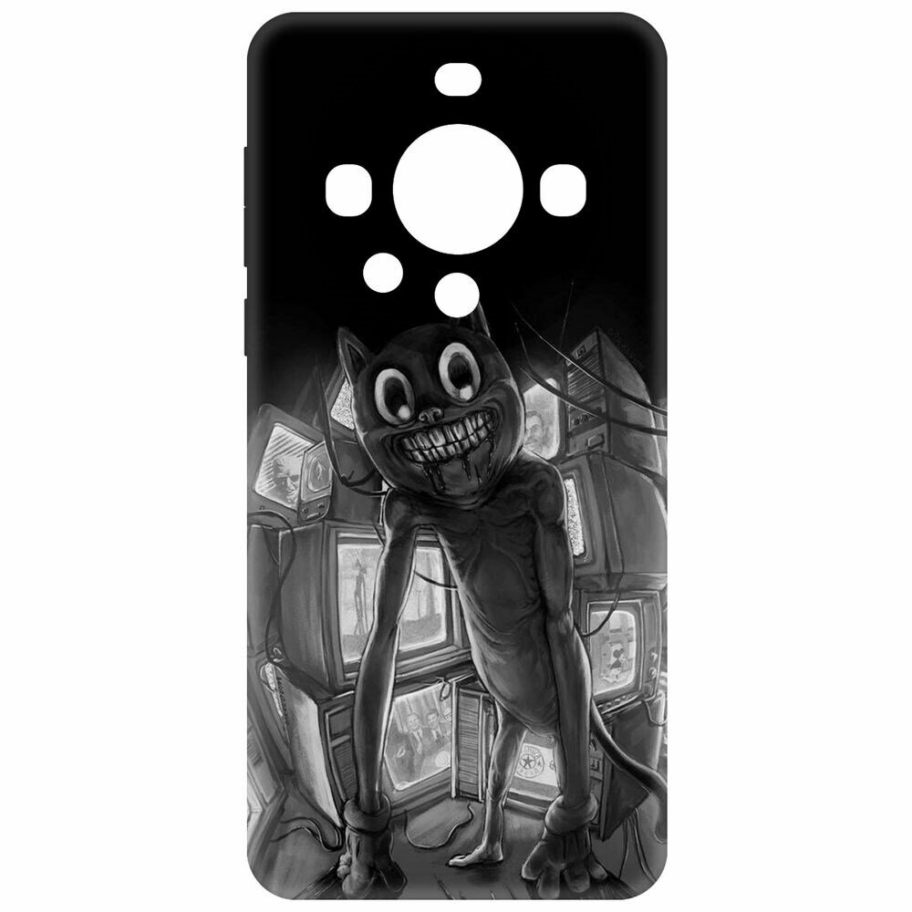 Чехол-накладка Krutoff Soft Case Хаги Ваги - Картун Кэт для Huawei Mate 60 черный