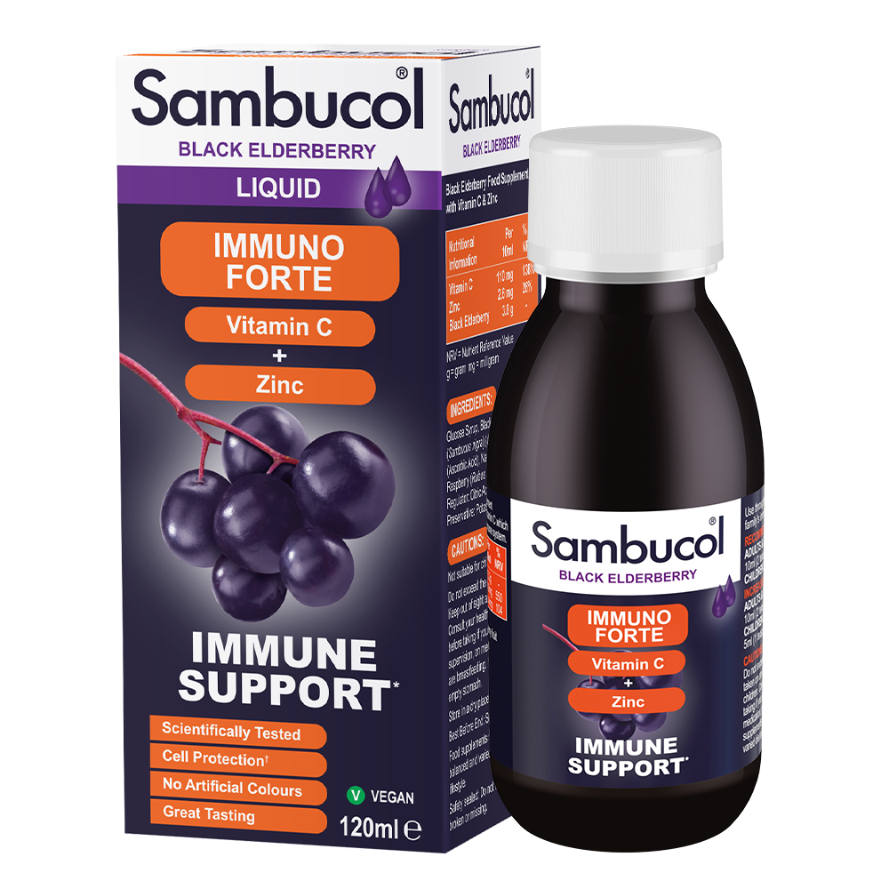 Иммунный комплекс для улучшения здоровья Sambucol Immuno Forte 120 мл.120 мл.