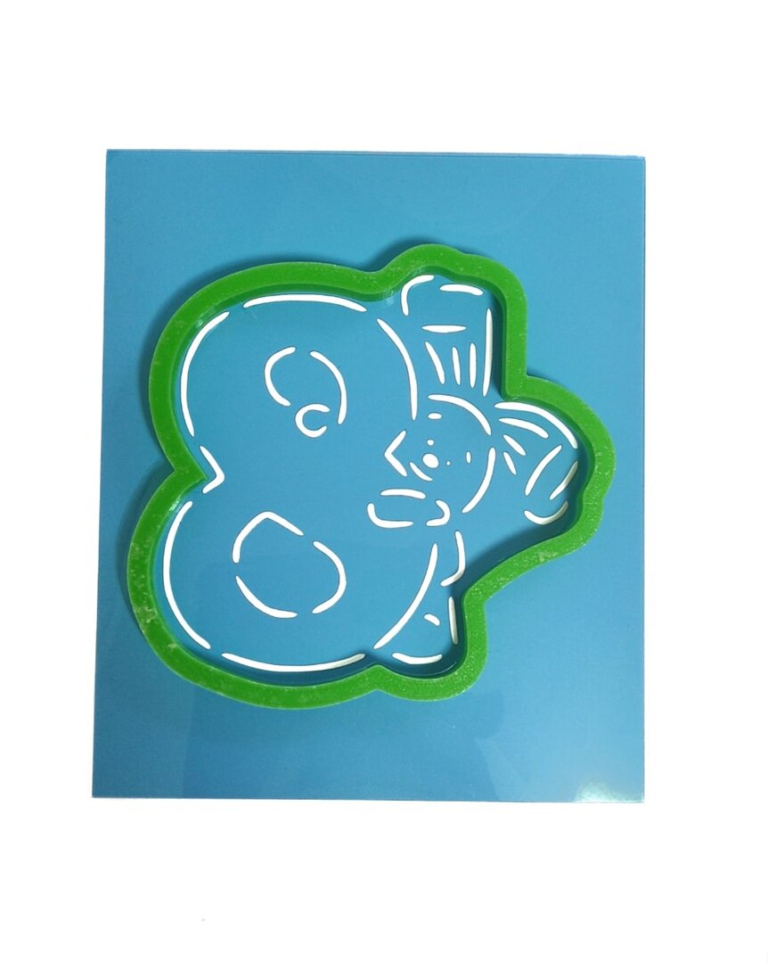 Вырубка и трафарет для выпечки "Зайка с восьмёркой", 11 см