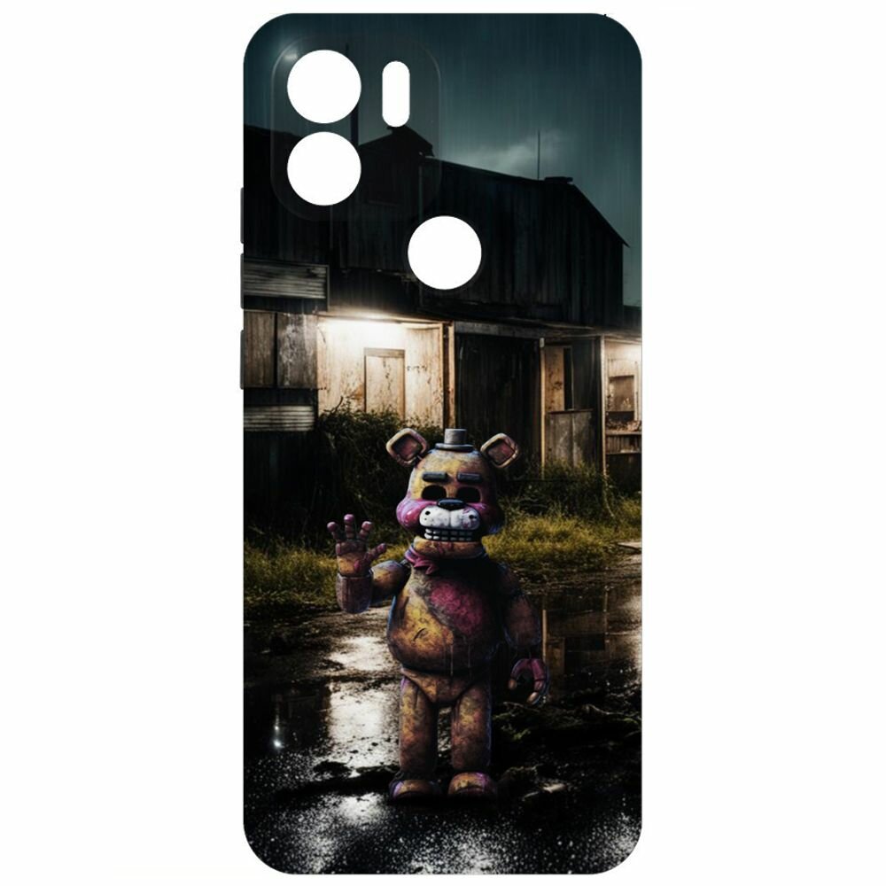 Чехол-накладка Krutoff Soft Case фнаф (FNAF) - Фредди под дождем для Xiaomi Redmi A2+ черный
