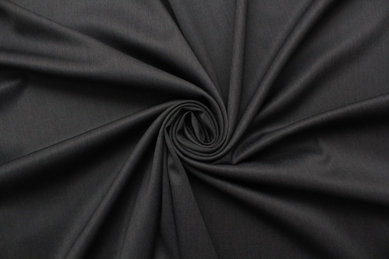 Ткань Габардин костюмный чёрный графит, ш152см, 0,5 м