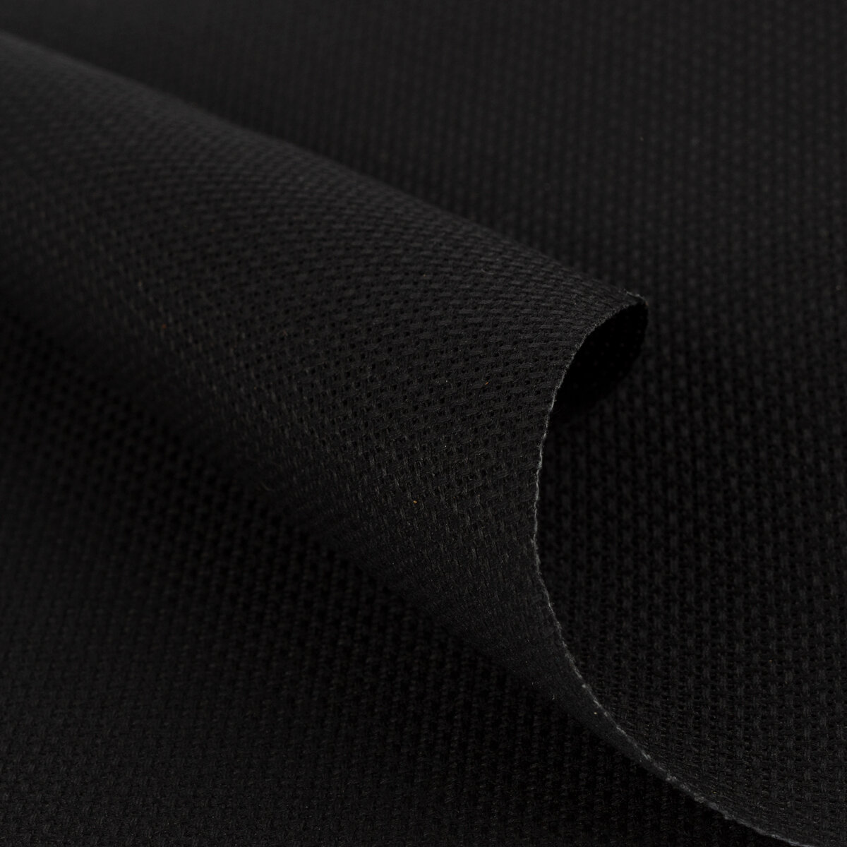 K18 "Gamma" Aida №18 цв. Фасовка 100% хлопок 50 х 50 см ± 2 см чёрный