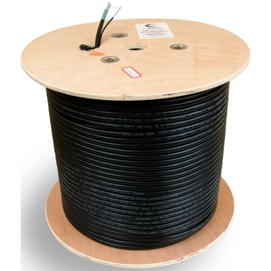 Кабель витая пара экранированная Cabeus FTP-4P-Cat.5e-SOLID-ST-OUT FTP (F/UTP), категория 5e, 4 пары (24 AWG), одножильный