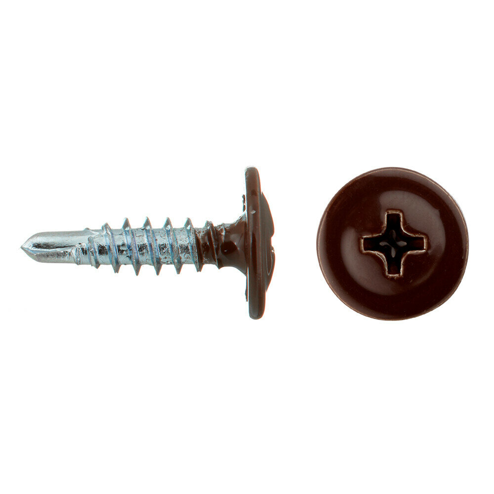 Саморезы клопы 16x4,2 мм с буром Daxmer (20 шт.) коричневый RAL 8017 Daxmer 426586