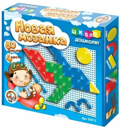 Детская фигурная мозаика из пластика, развивающая настольная игра для детей, игровой набор: 80 разноцветных элементов