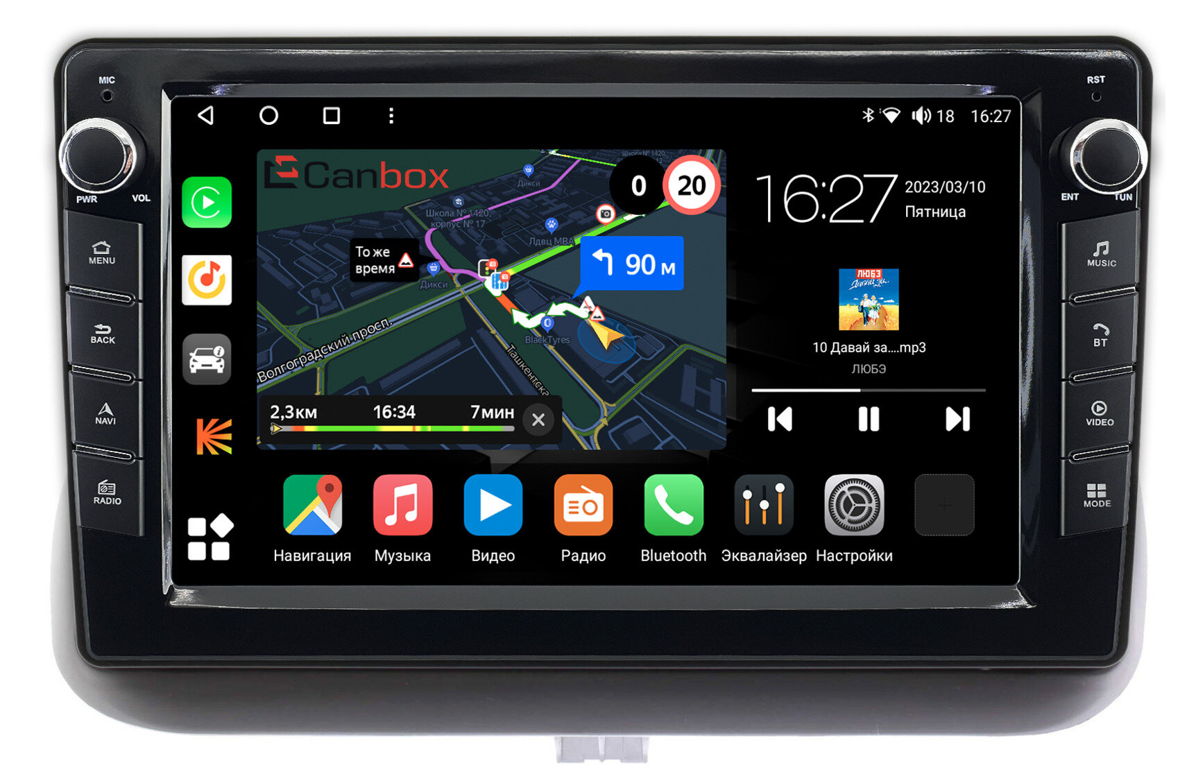 Штатная магнитола Toyota Corolla (E110), Sprinter Carib 1995-2002 (Правый руль, в верхнюю часть) Canbox M-Line 7821-9-591 Android 10 (4G-SIM, 2/32, DS