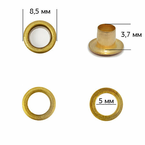 Люверсы для одежды, сталь (внутренний диаметр - 5мм) цв. антик упак.1000 шт