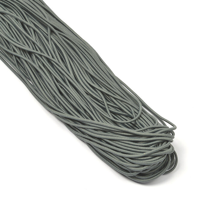 Резинка шляпная (резинка круглая) цв. темно-серый 2мм (100 метров)