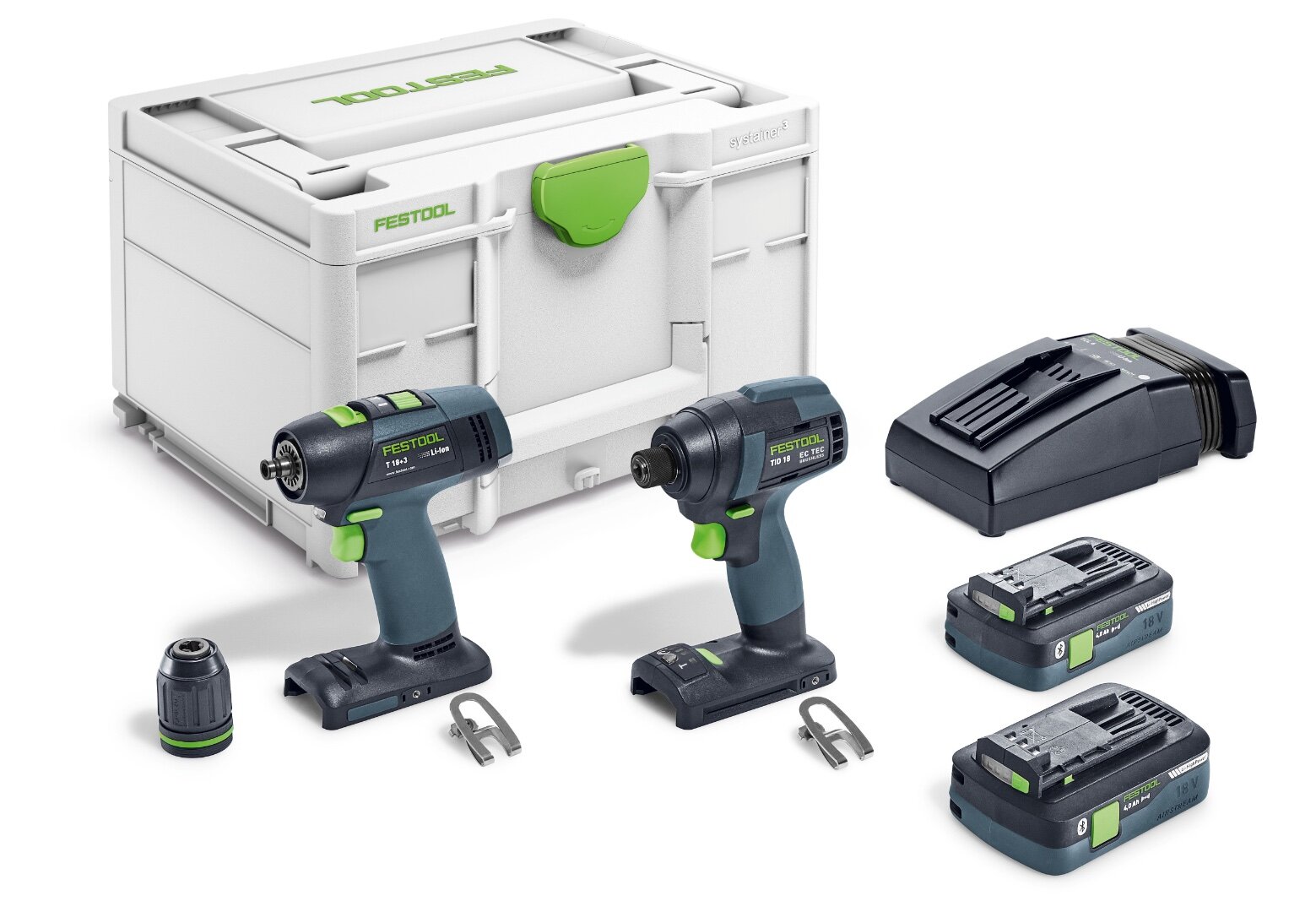 Комплект импульсный шуруповерт и дрель-шуруповерт Festool TID 18 HPC 4,0 I-Set + T 18+3