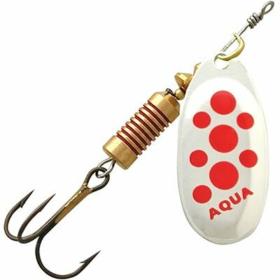 Блесна для рыбалки AQUA COMET 03,0g, лепесток № 1, цвет CO-28 (серебро, красный), 1 штука