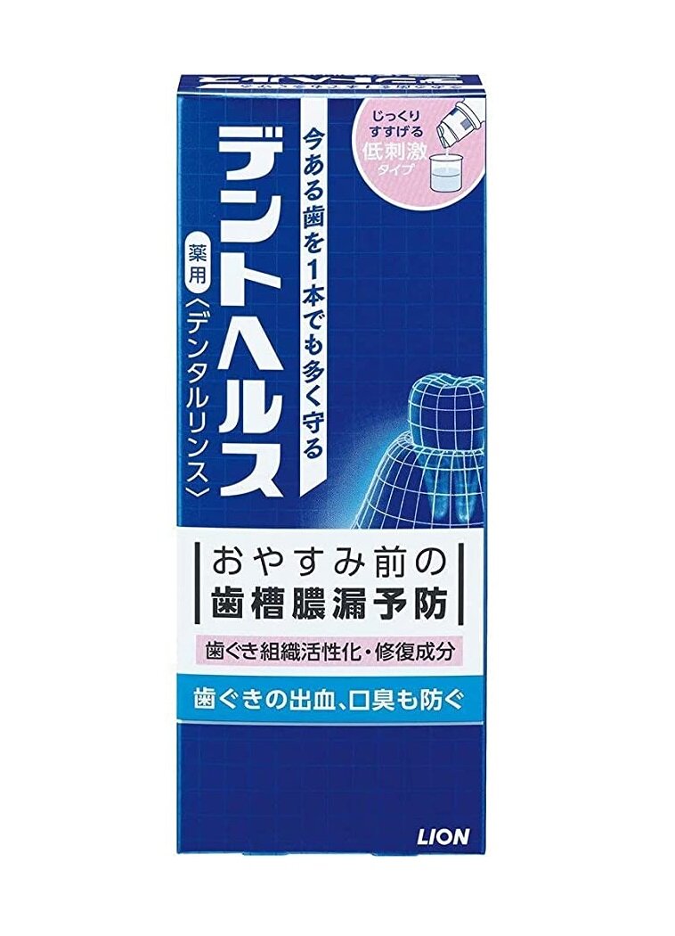 LION Ополаскиватель для рта антибактериальный Dent health dental rinse аромат ментола флакон 250мл