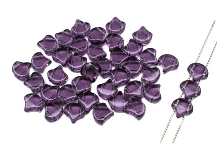 Бусины GINKO 7,5х7,5мм, отверстие 0,8мм, цвет 20500 танзанит прозрачный, 710-072, 10г (около 40шт)