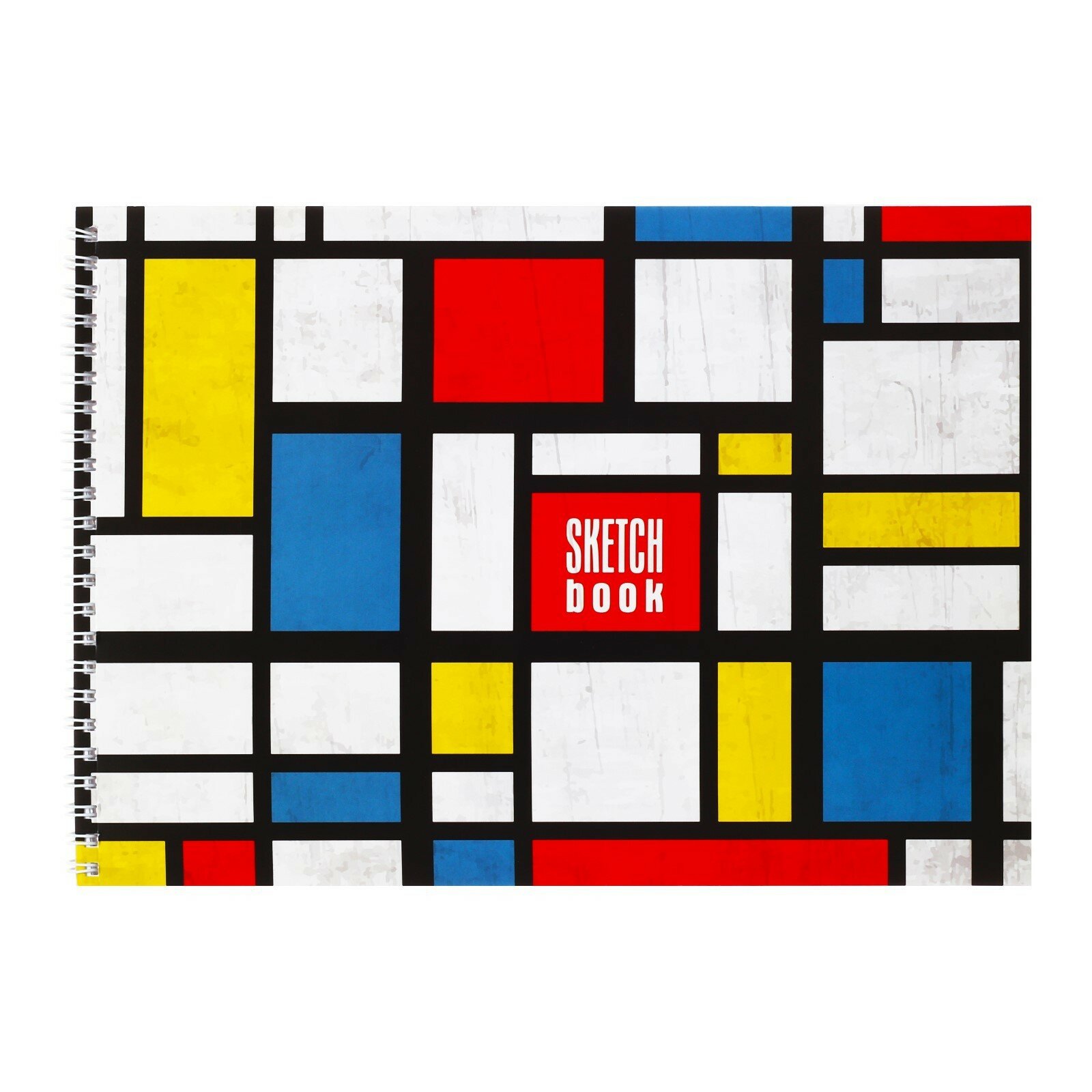 Скетчбук А4, 40 листов на гребне по короткой стороне "На стиле", обложка мелованный картон, твёрдая подложка,100 г/м²
