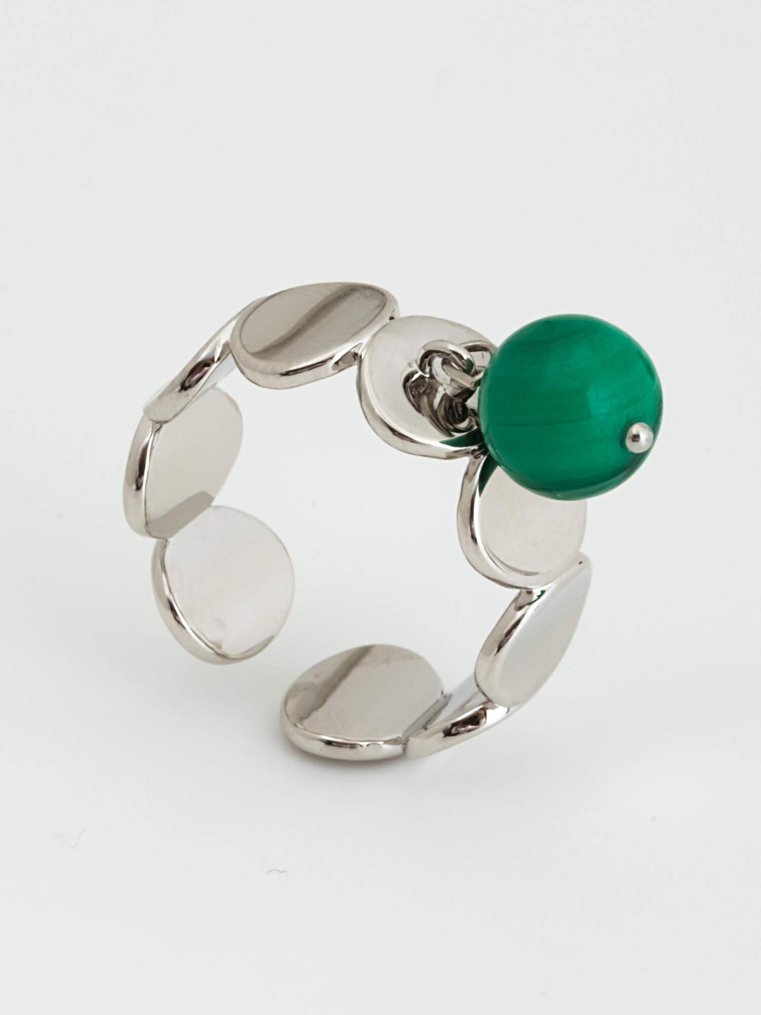 Кольцо, малахит