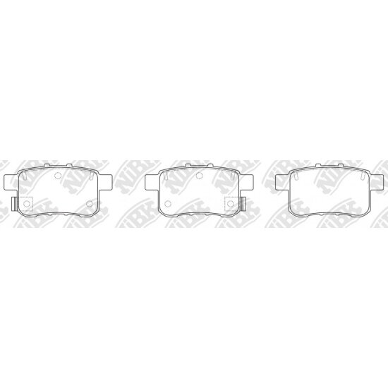 Колодки тормозные дисковые Nibk PN8864, 4 шт