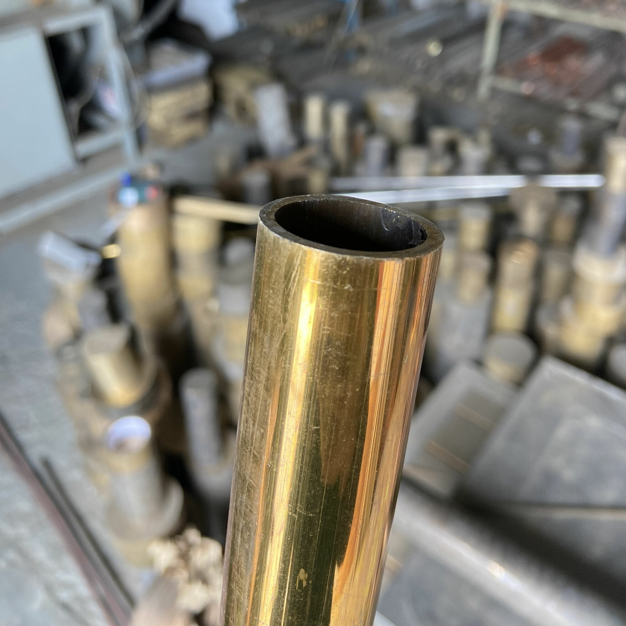 200мм труба 30х2.5мм латунная ЛС59 трубка латунь декор лофт дизайн интерьер