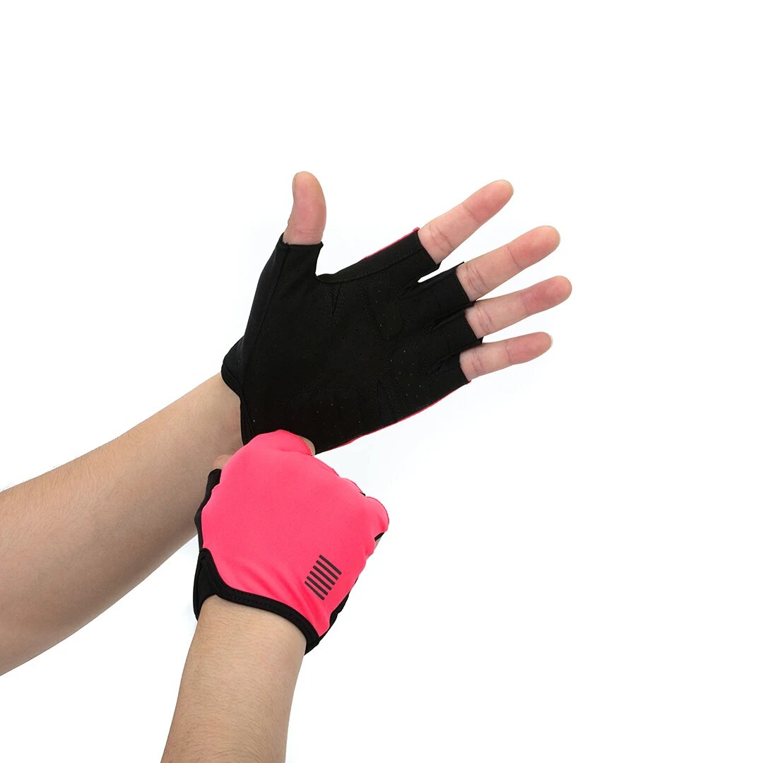 Велосипедные перчатки YKYWBIKE с полупальцами для мужчин и женщин, летние велосипедные перчатки с подкладкой XRD, оранжевые флуоресцентные